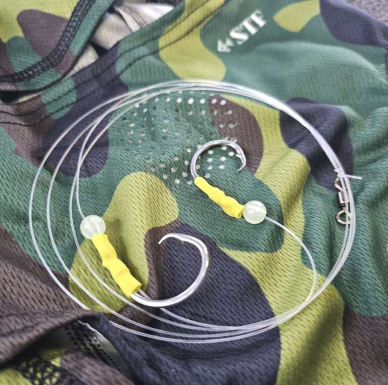 STF Twin Hook Snell Rig 60kg 3Pack Rig - Sark's Total Fishing