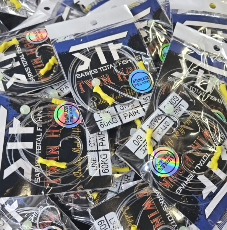 STF Twin Hook Snell Rig 60kg 3Pack Rig - Sark's Total Fishing